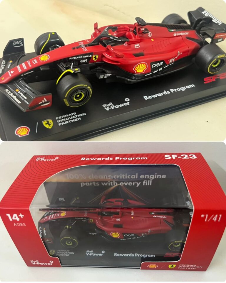 Bburago – Shell Exclusive Ferrari SF 23 F1 Car (1:41 Scale). – Crazy 4 ...